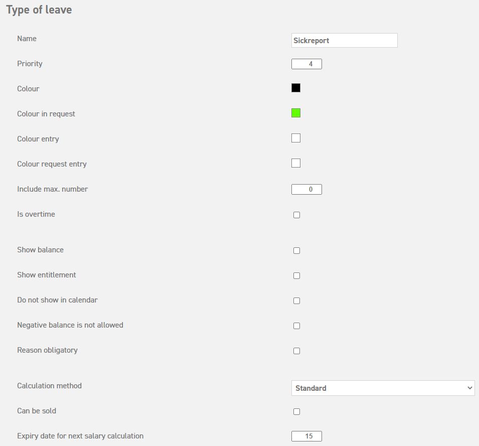 Type of leave: leave for medical reasons – Leavedays Support