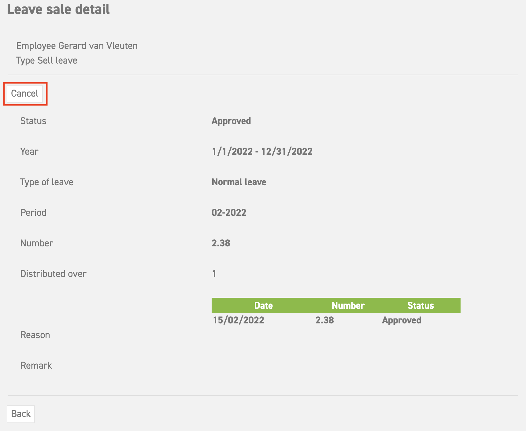 Assess sell leave requests – Leavedays Support