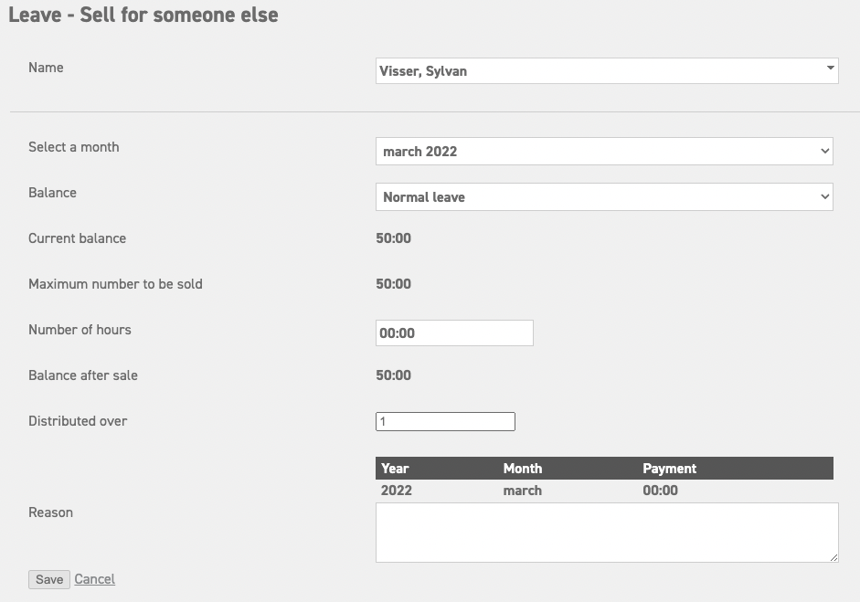 Sell leave request for someone else – Leavedays Support