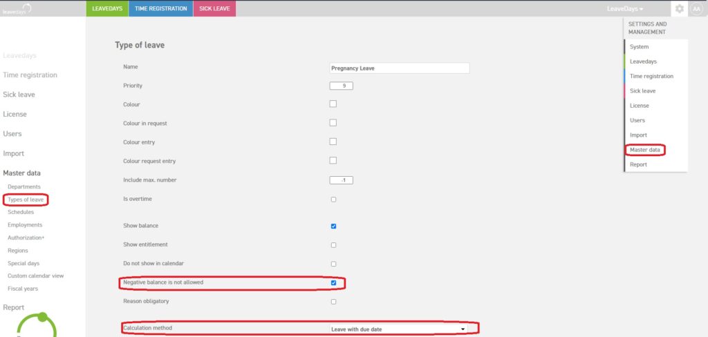 Setting up Leave Types with Due Dates – Leavedays Support